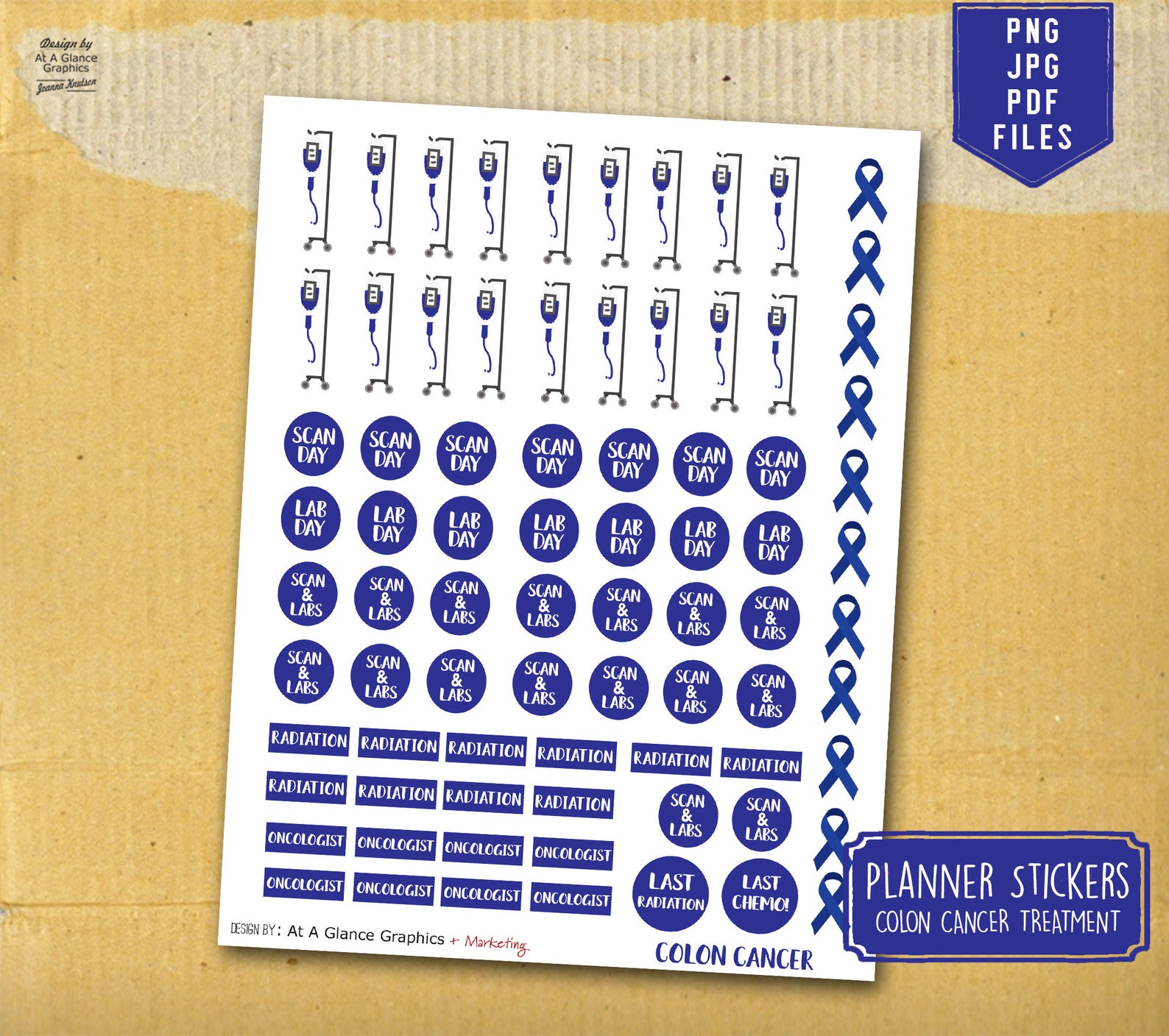 Colon Cancer Treatment Planner Stickers Chemo Appointment - Etsy