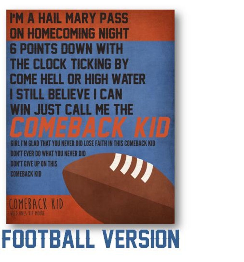 Comeback Kid | Kip Moore | Digital Image Poster | Music Decor | Country ...