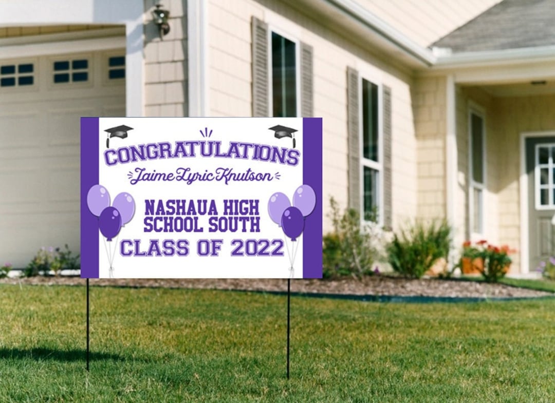 Graduation Yard Sign Custom, Senior Lawn Sign Personalized, Graduation ...