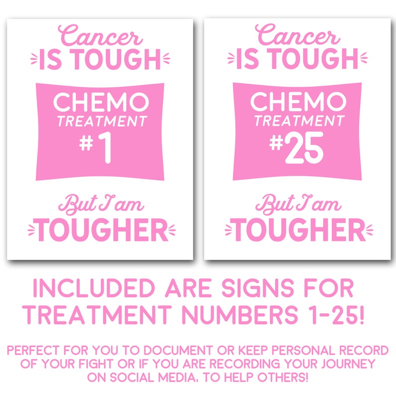 Breast Cancer Chemo Signs Breast Cancer Treatment Signs | Etsy
