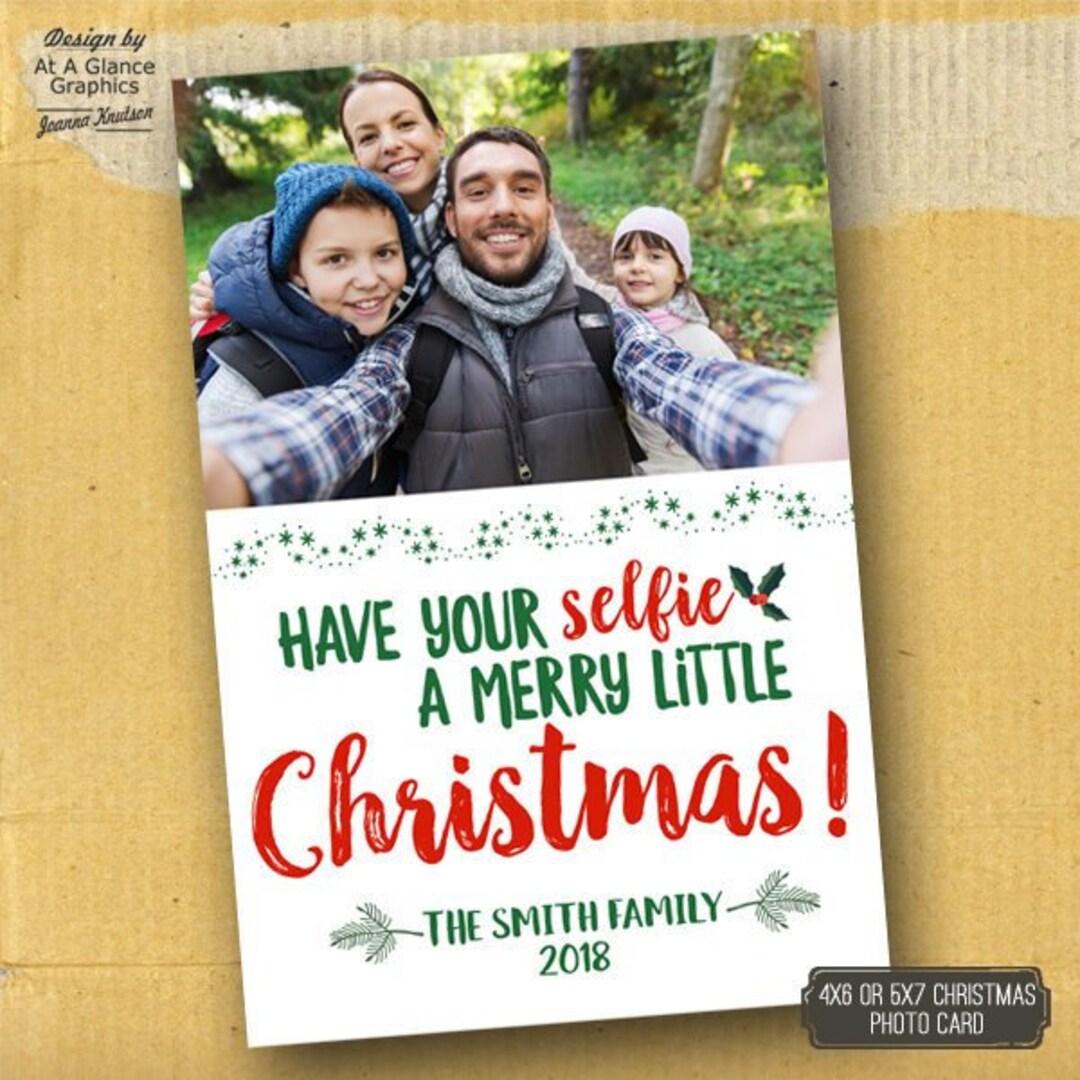 Have Your Selfie Christmas Photo Card, Selfie Christmas Card, Squad ...