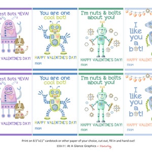 Robot Valentine Cards, Science Valentine Cards, Girl Robot Valentine ...