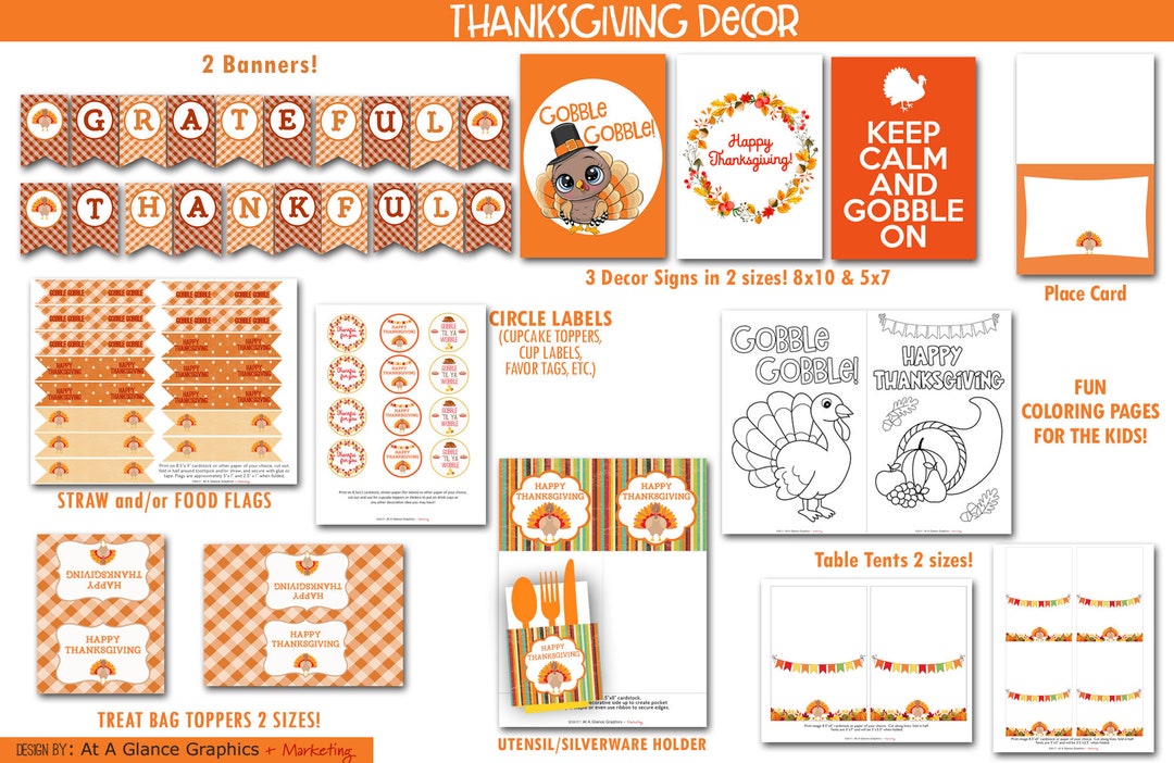 Thanksgiving Printable Decor Thanksgiving Banner - Etsy
