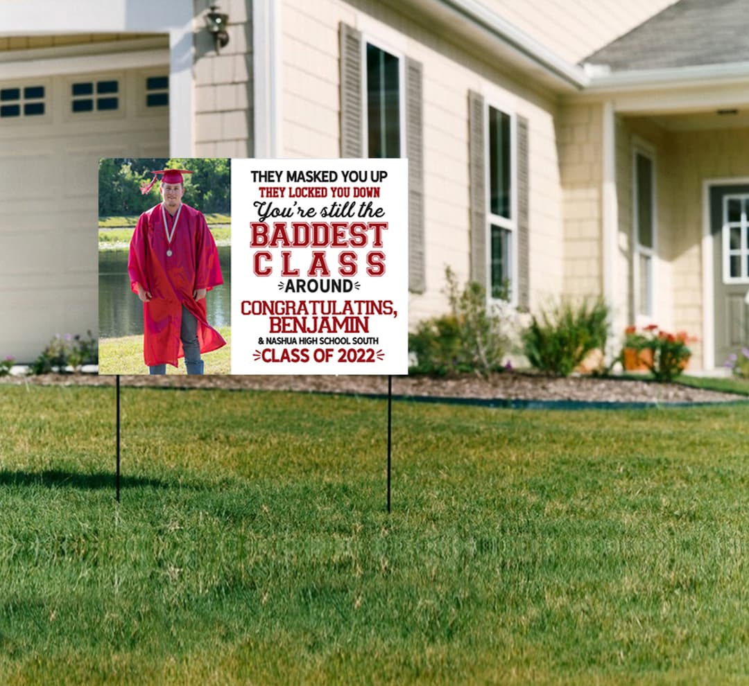Graduate Yard Sign Custom, Graduation Lawn Sign Personalized ...