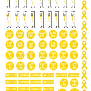 Childhood Cancer Planner Stickers, Cancer Treatment Stickers, Cancer ...