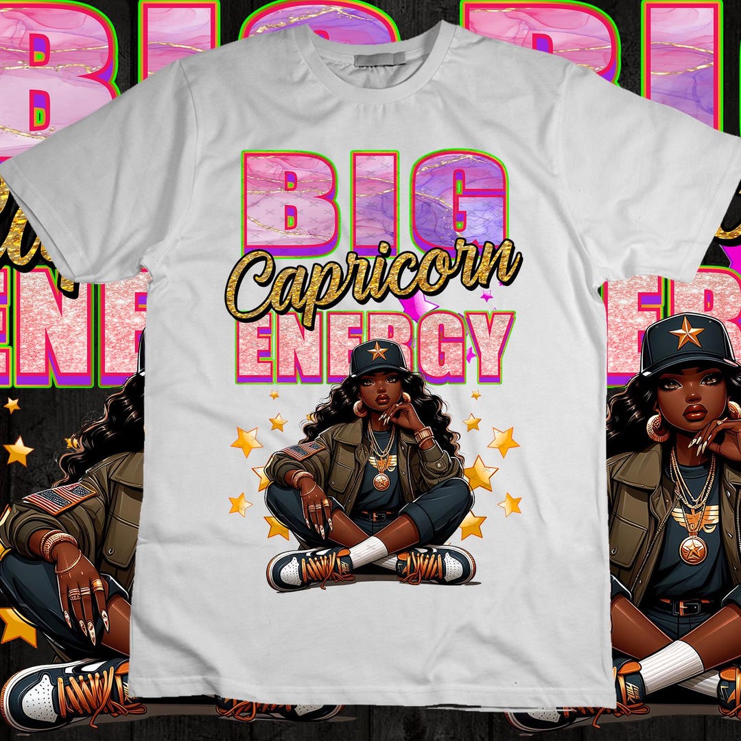 Big Capricorn Energy PNG | Zodiac Design for DTF & Sublimation Prints ...