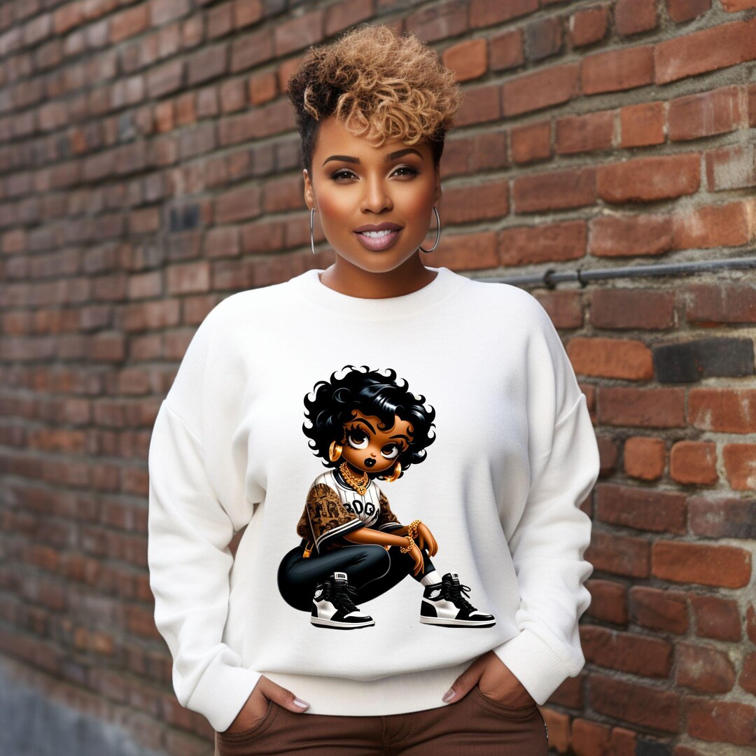 African American Betty Boop PNG, DTF T-shirt (digital Download) - Etsy