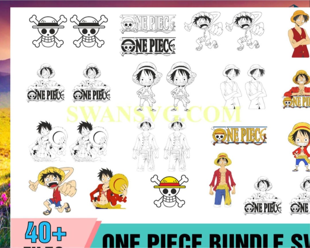 40+ One Piece Bundle SVG, Anime Svg, Cartoon Japan Svg, Manga Svg - Etsy
