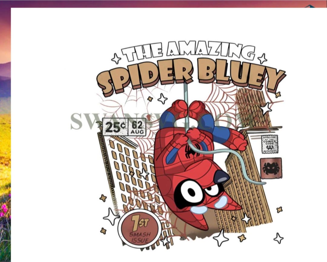 Bluey Spider Man Across the Spider-verse Png - Etsy