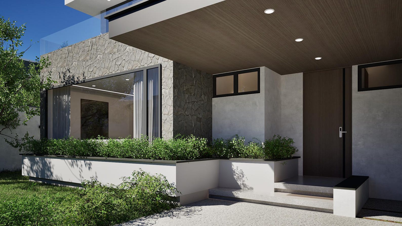 Beautiful Modern House Plans 18m X 17m _ Modern Floor Plans, 3 Bedrooms ...