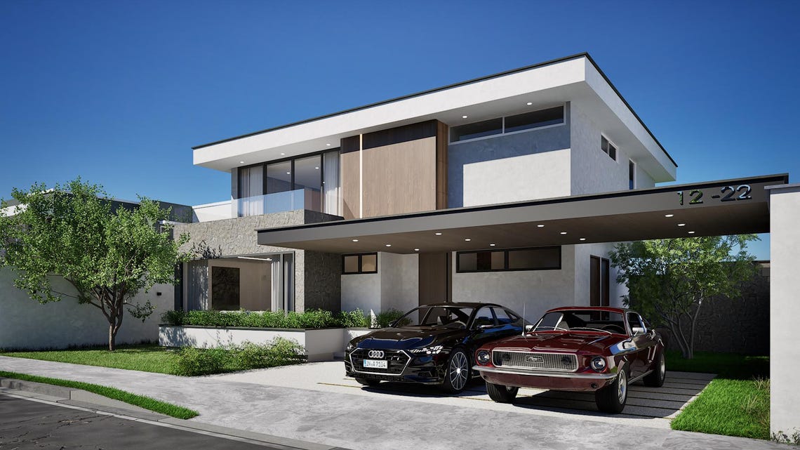 Beautiful Modern House Plans 18m X 17m _ Modern Floor Plans, 3 Bedrooms ...
