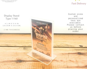 Acrylic Menu Holder, Transparent Table Menu, Acrylic Sign Holder ...