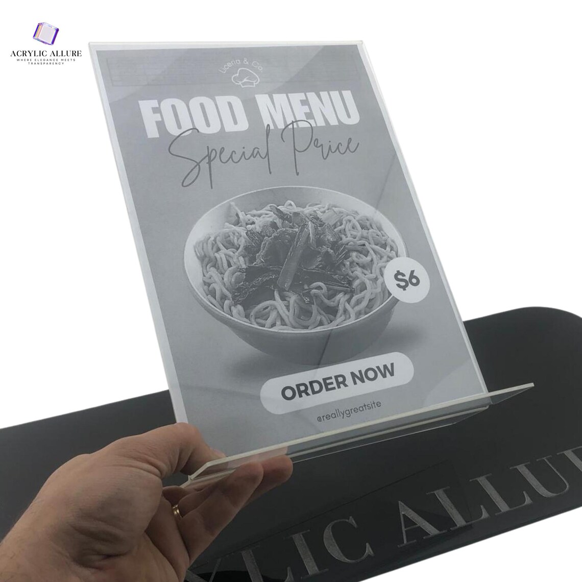 Acrylic Menu Holder, Transparent Table Menu, Acrylic Sign Holder ...