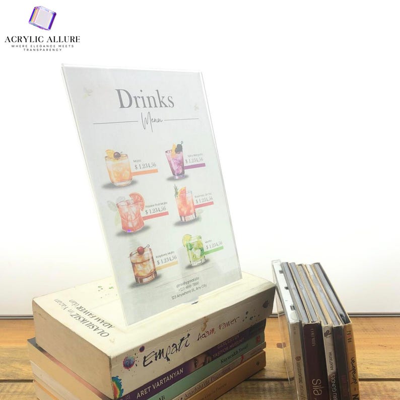 Table Menu Stand, Restaurant Table Tents, Table Top Display Stand for ...