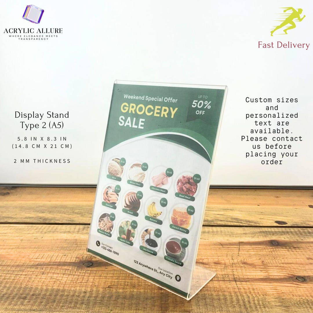 Table Menu Stand, Restaurant Table Tents, Table Top Display Stand for ...