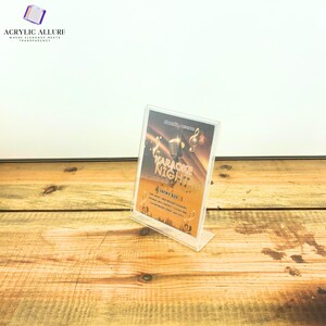 Acrylic Sign Holder, Transparent Table Menu, Wooden Stand Menu, Menu ...