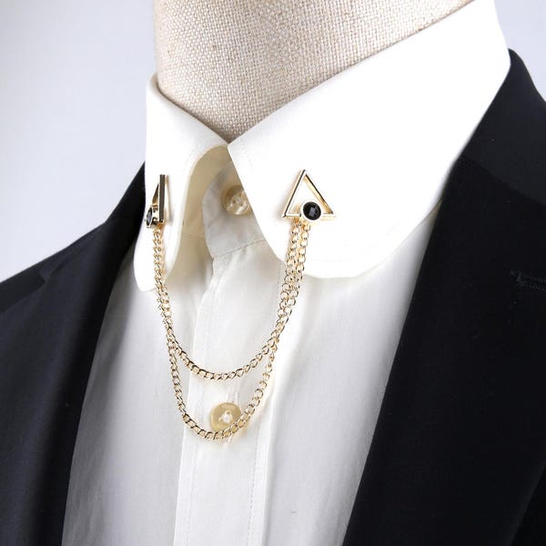 Collar Pin Chain - Etsy