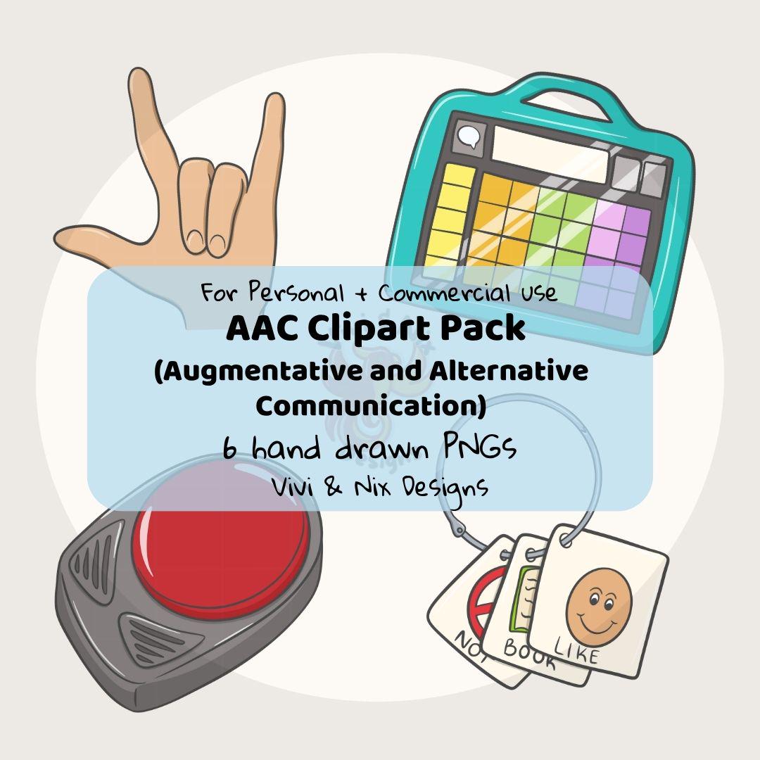AAC Clipart Pack 6 Hand Drawn Pngs Augmentative and Alternative ...