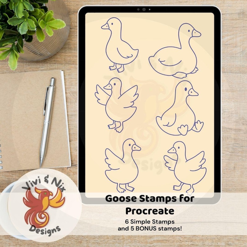 Procreate Stamp Goose - Etsy