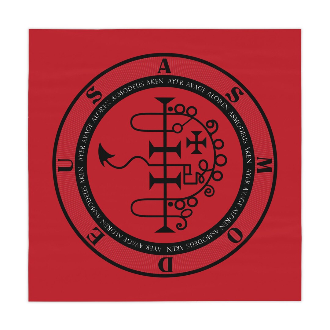 Demon King Asmodeus Tablecloth, Occult Ritual Cloth, Summoning Demon ...