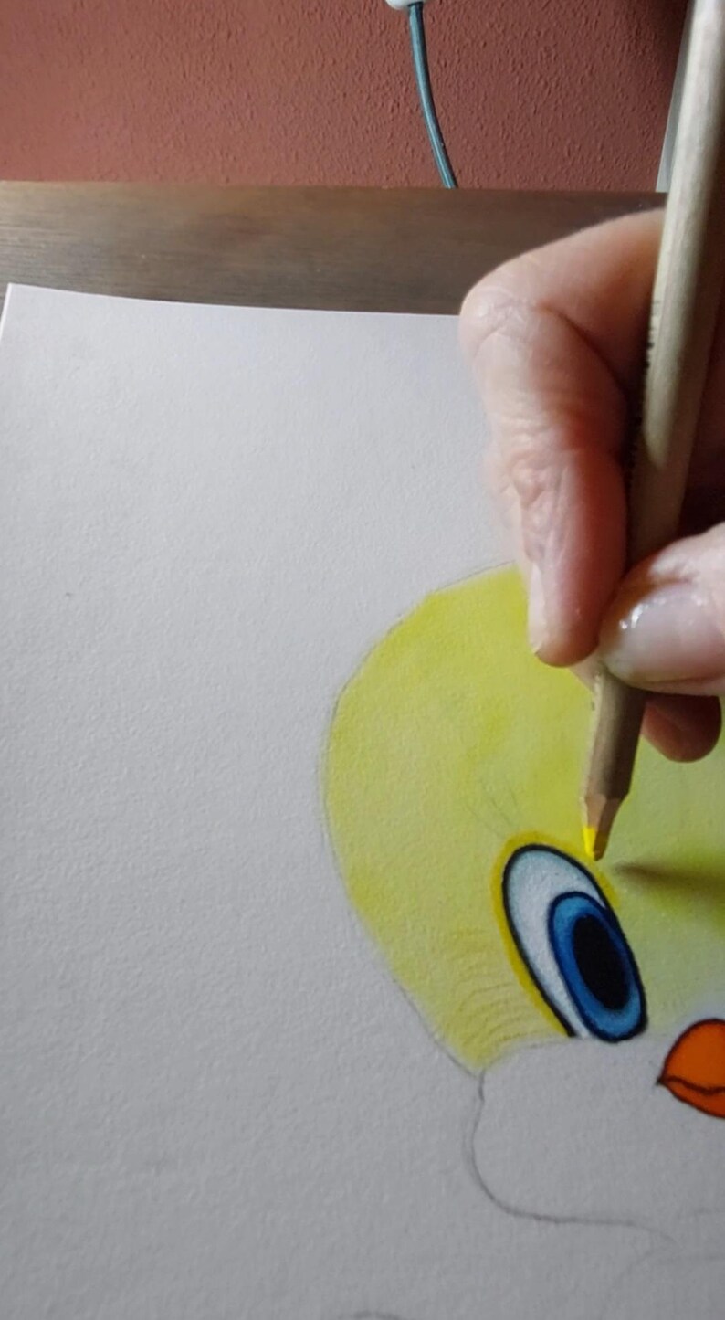 Tweety Drawing Realistic Cartoon Art - Etsy
