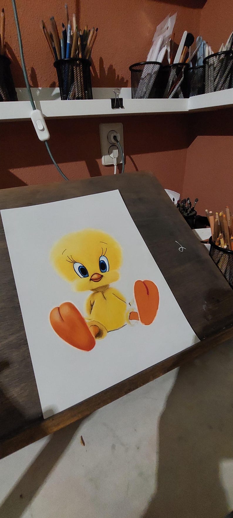 Tweety Drawing Realistic Cartoon Art - Etsy