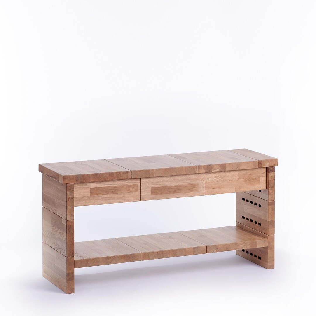 Desk Built From Modular Wooden Furniture Blocks DIY - Etsy