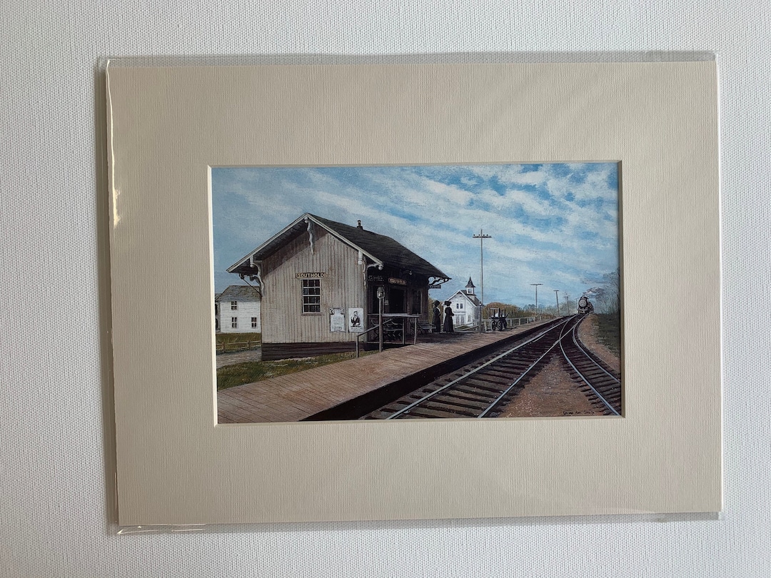 Southold Long Island Train Station, Era1910. Steam Engine on the LIRR ...