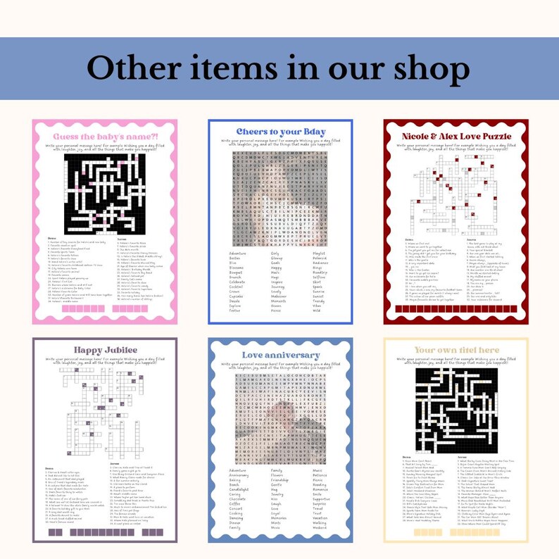 Christmas Custom Puzzle | Personalized Word Search With Your Photo ...