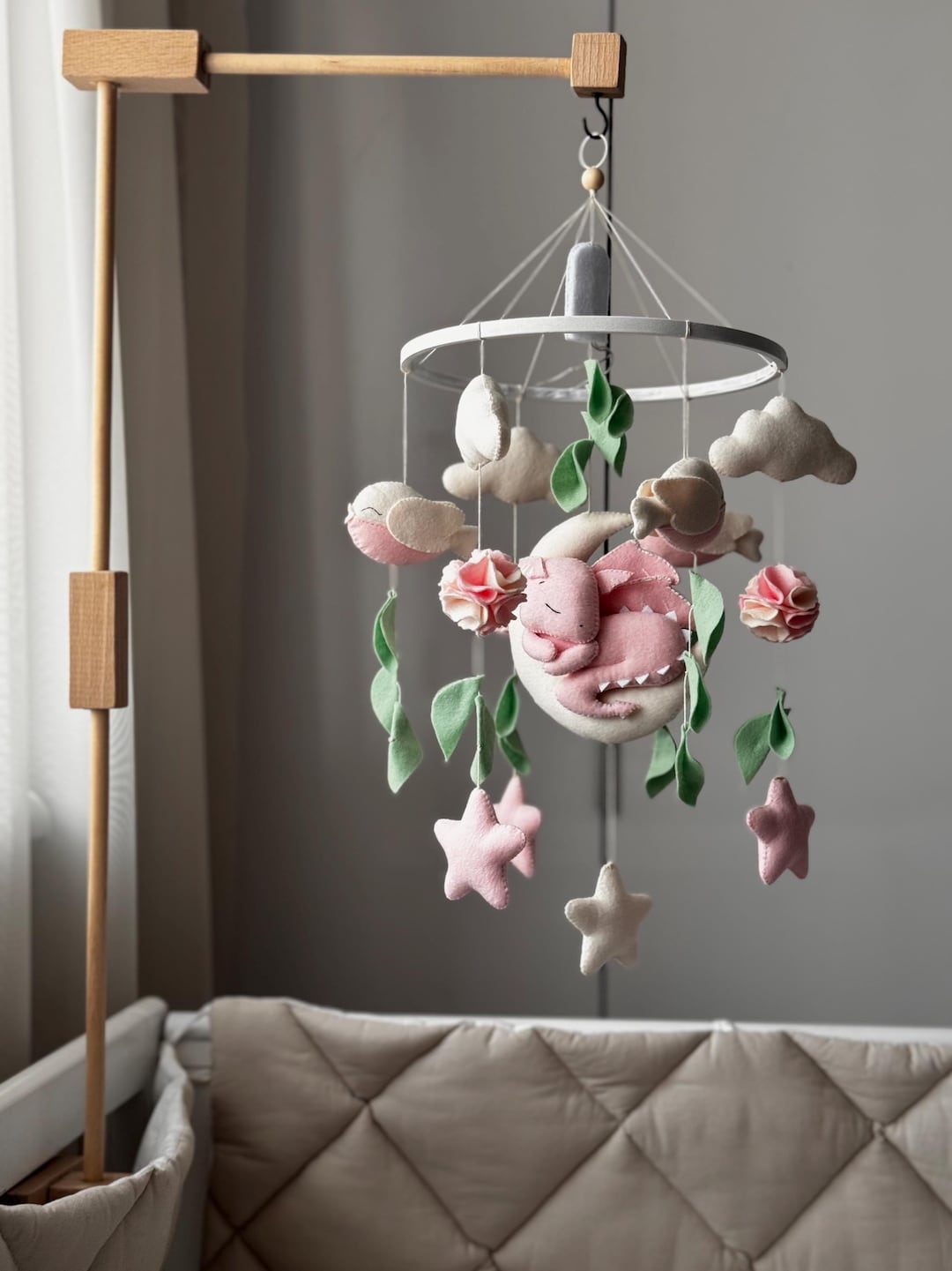 Pink Dragon Stylish Mobile for Girls, Crib Decoration, Baby Mobile ...