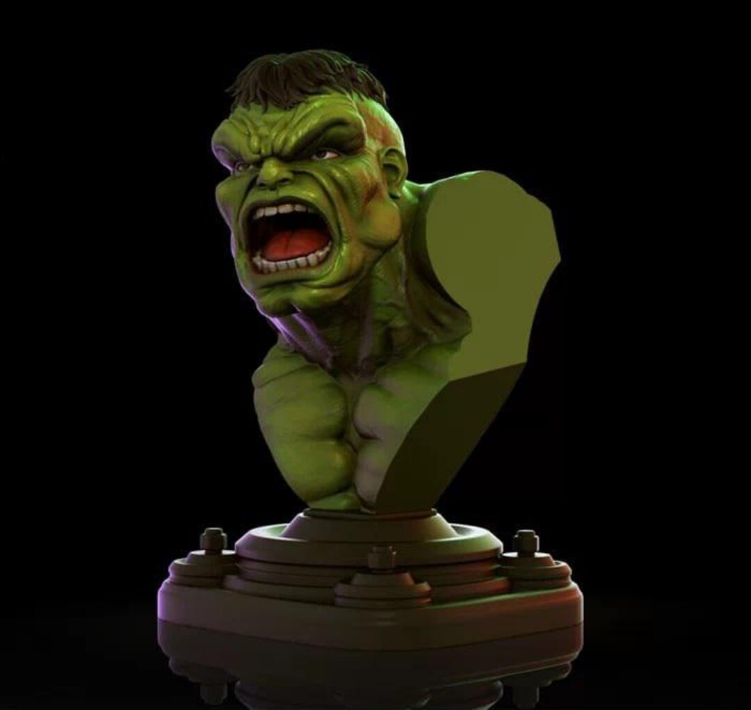 Hulk Marvel Avengers Bust 3d Model 3d Printer Stl Files - Etsy