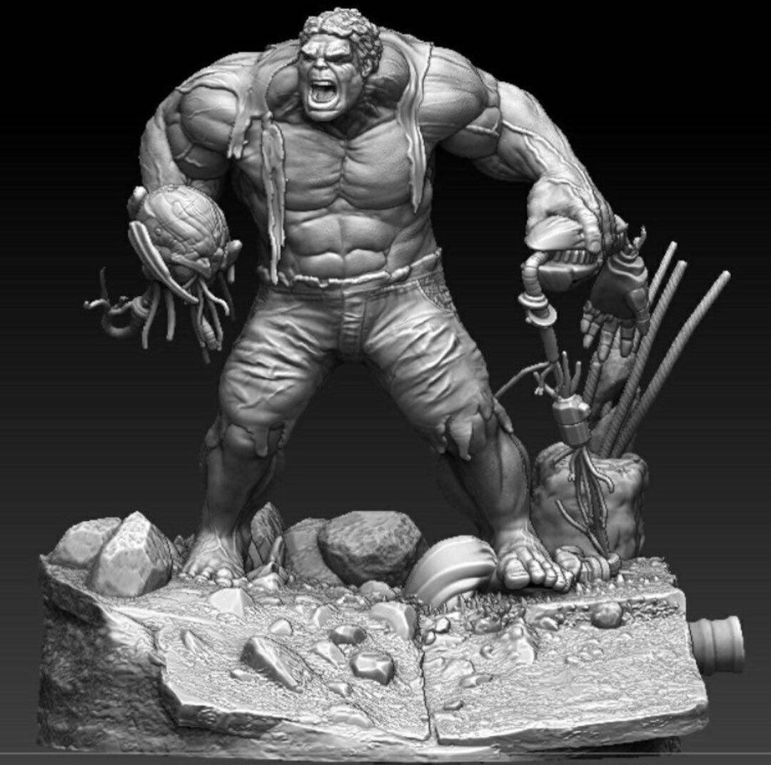 Hulk Avengers Marvel Statue 3d Model Stl Files 3d Printer - Etsy