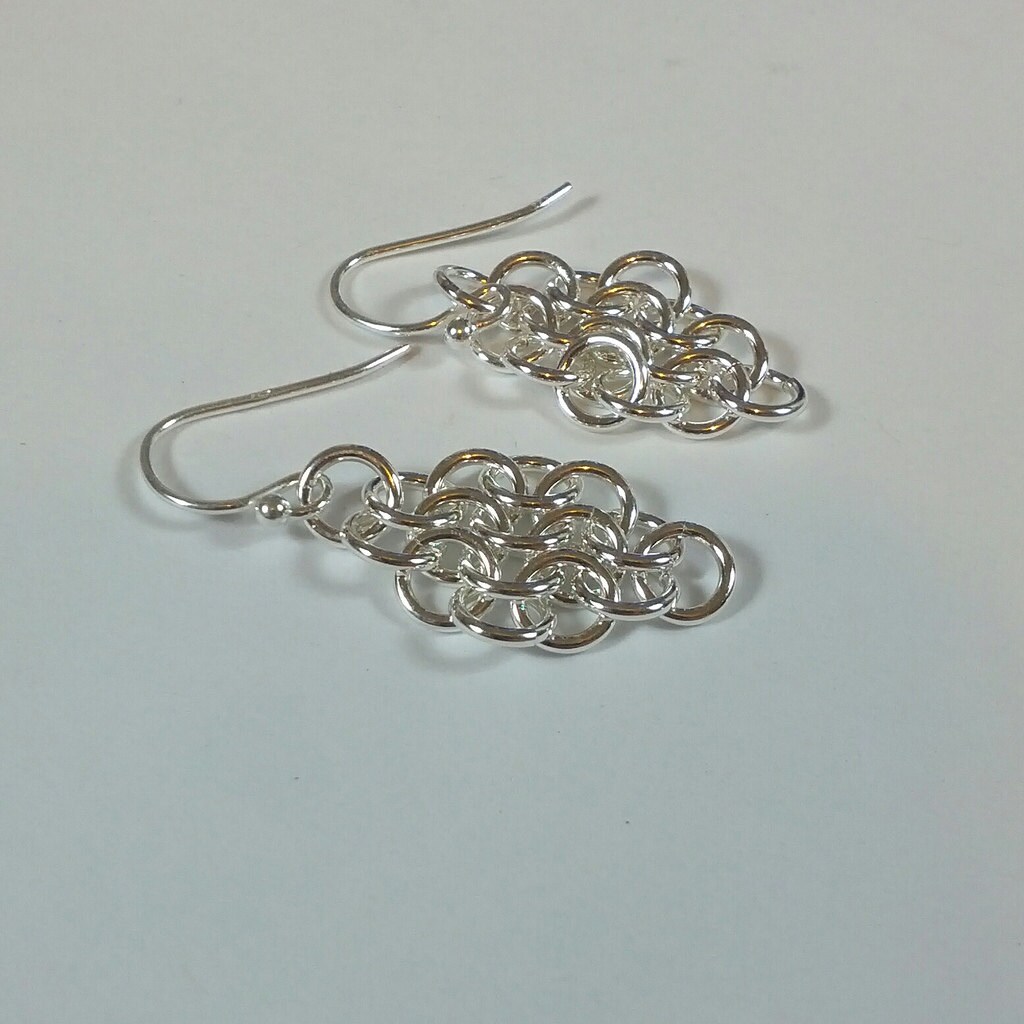 Dainty Sterling Silver Mesh Earrings - Size 4 - Etsy