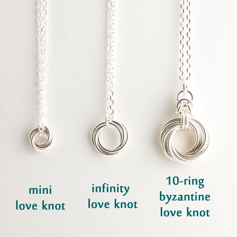 Sterling Silver Infinity Love Knot Pendant - Etsy