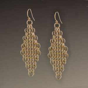 14k Gold Filled Mesh Earrings - Size 8 - Etsy
