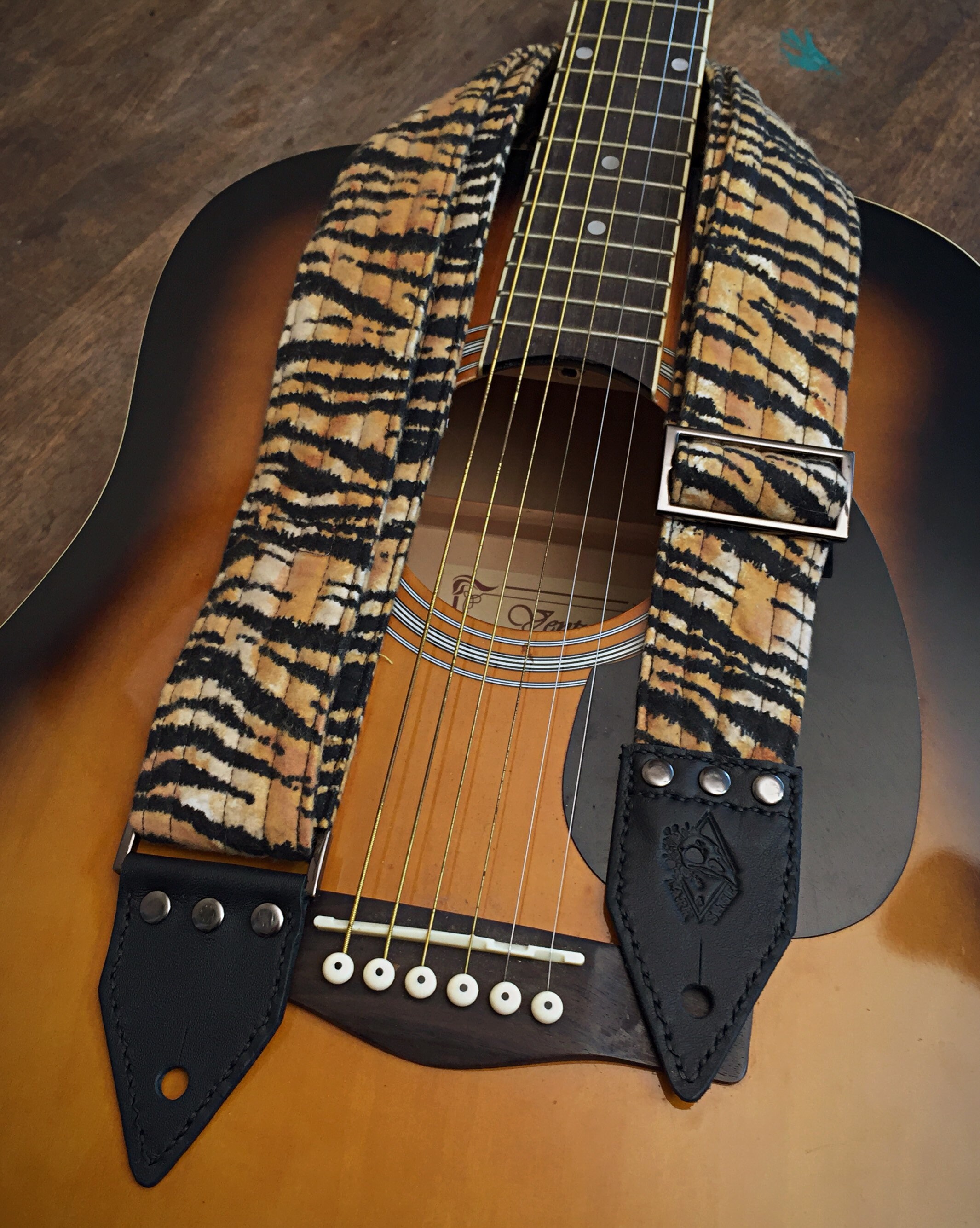 Tiger Guitar Strap Animal Print Tiger Print Soft Acoustic | Etsy