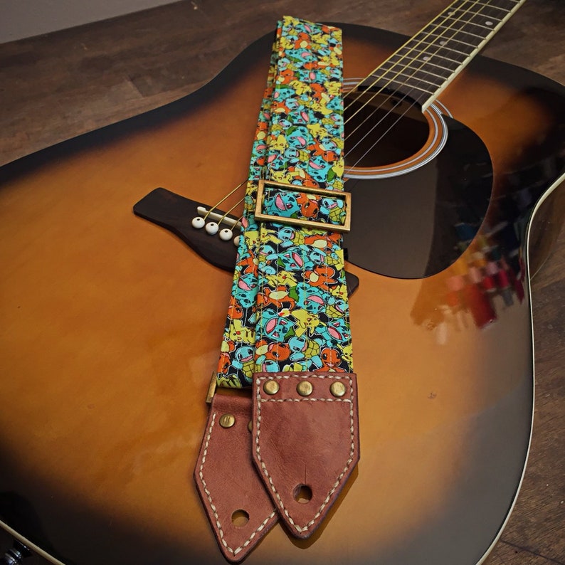 Pokemon Guitar Strap Pikachu Anime Charmander Squirtle & | Etsy UK
