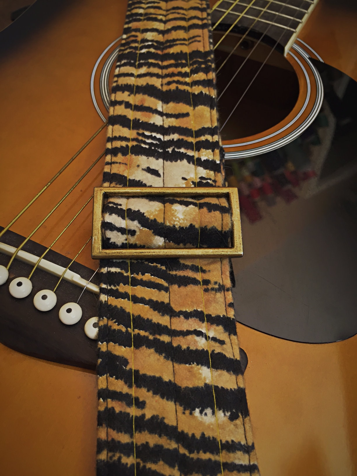 Tiger Guitar Strap Animal Print Tiger Print Soft Acoustic | Etsy