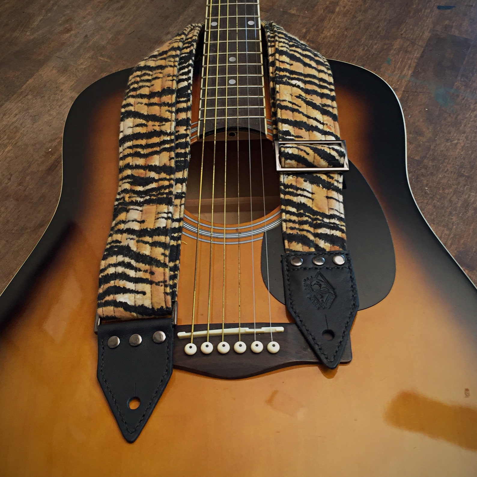 Tiger Guitar Strap Animal Print Tiger Print Soft Acoustic | Etsy