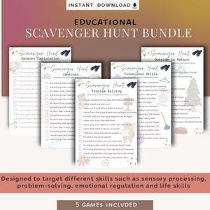Educational Scavenger Hunt Game Bundle | Family Entertainment | Indoor ...