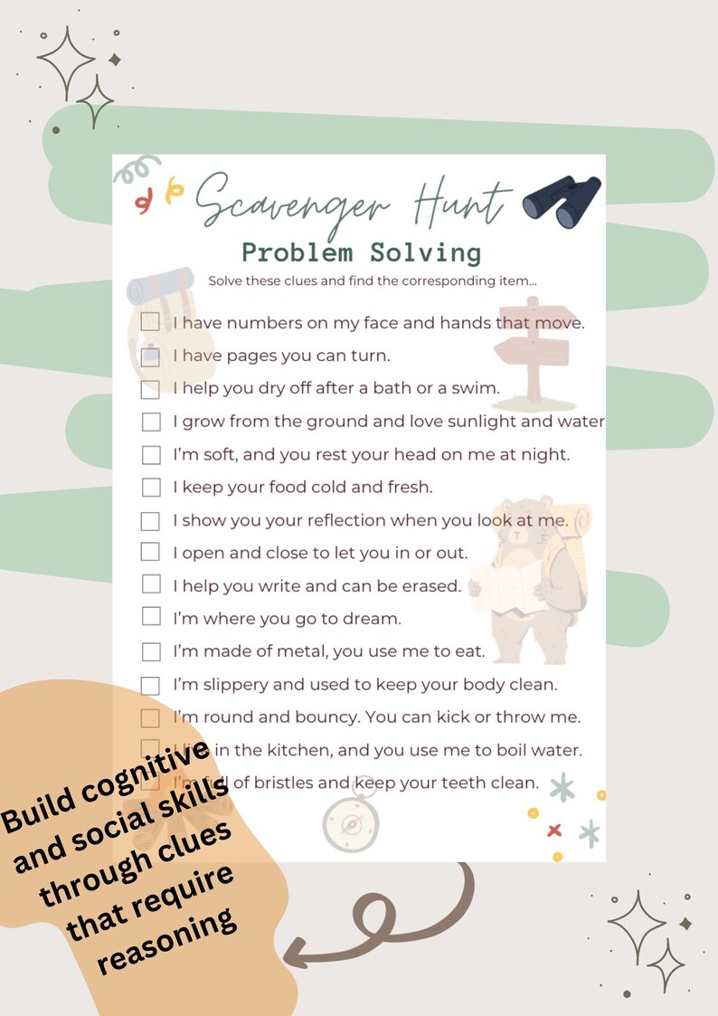 Educational Scavenger Hunt Game Bundle | Family Entertainment | Indoor ...