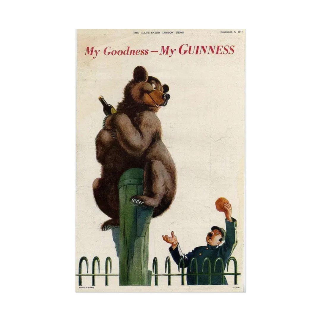 Vintage my Goodness My Guinness Poster, Retro Irish Beer Ad, Classic ...