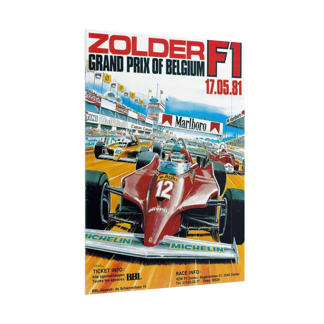 Vintage Racing Poster, Old-school Car Lover Wall Art, Retro Auto Racing ...