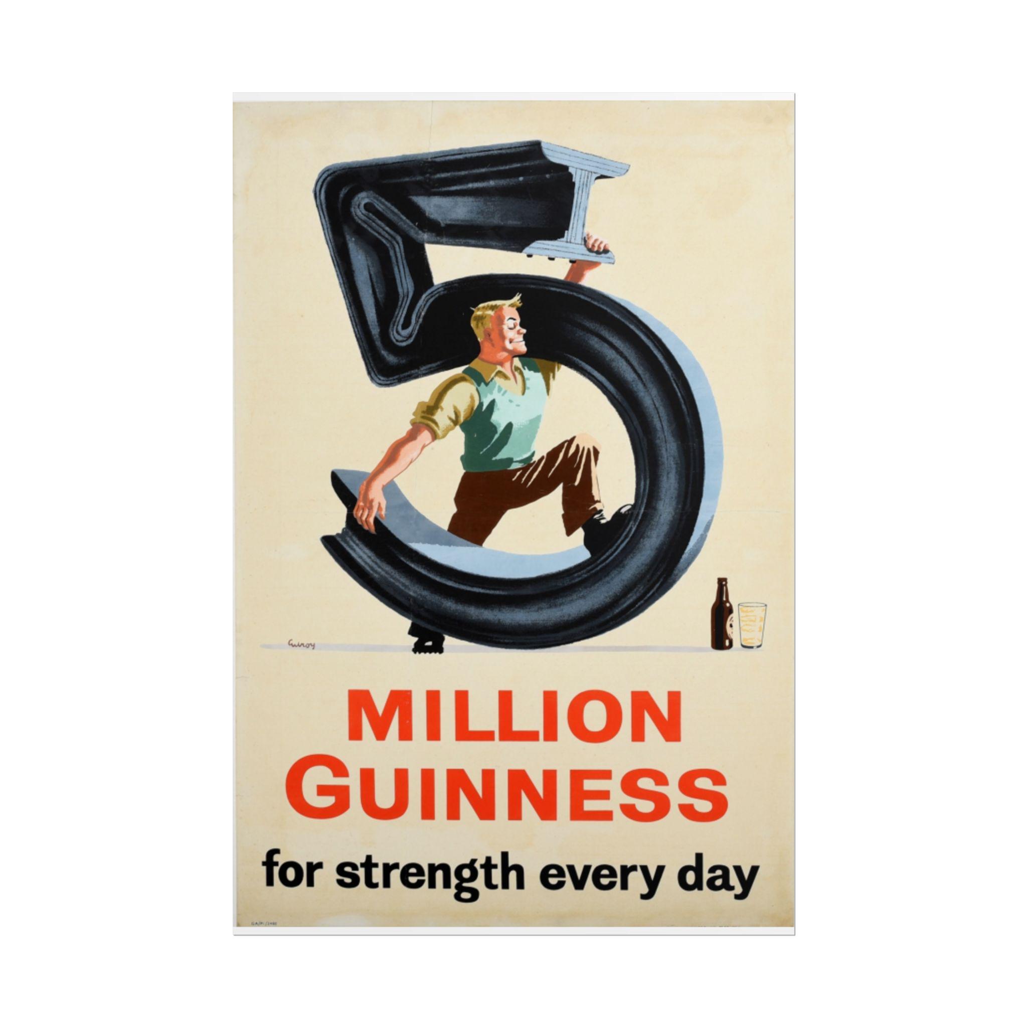 Vintage Guinness Advertisement Poster, Retro Beer Wall Art, Classic Pub ...