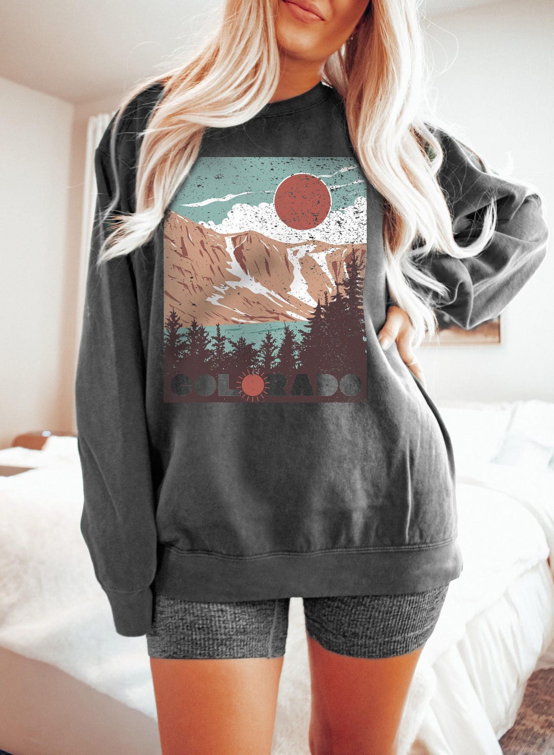 Colorado Sweatshirt, Colorado Mountains, Vintage Inspired Tee, Hippie ...