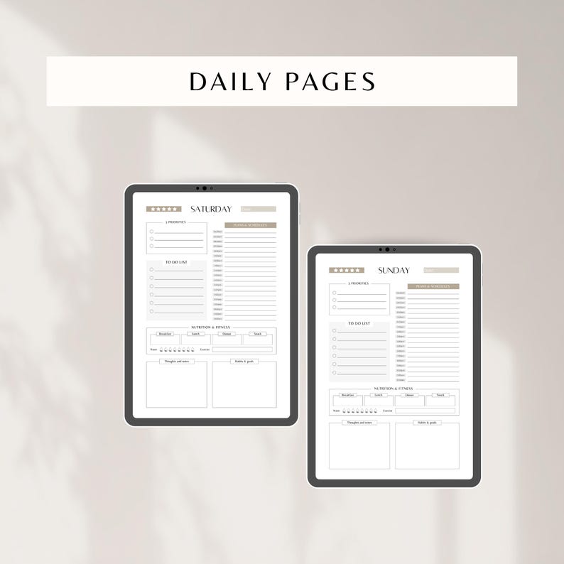 Undated Daily Planner Daily Schedule Daily Planner Undated Planner ...