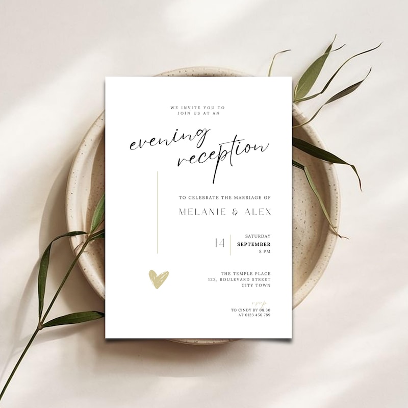 Evening Wedding Invitations - Etsy UK