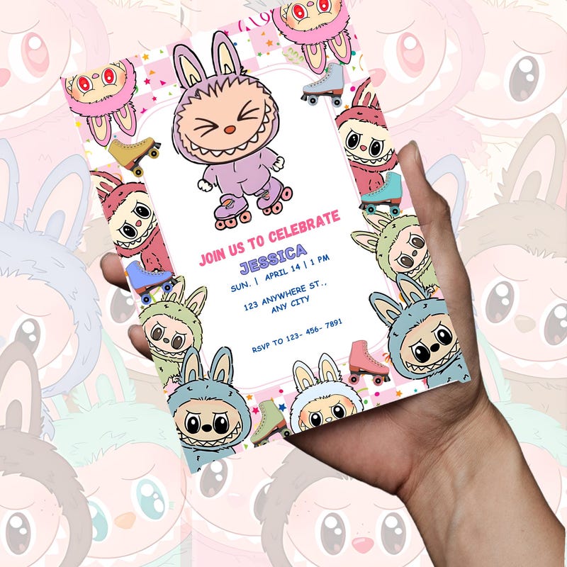 Labubu Invitation - Etsy