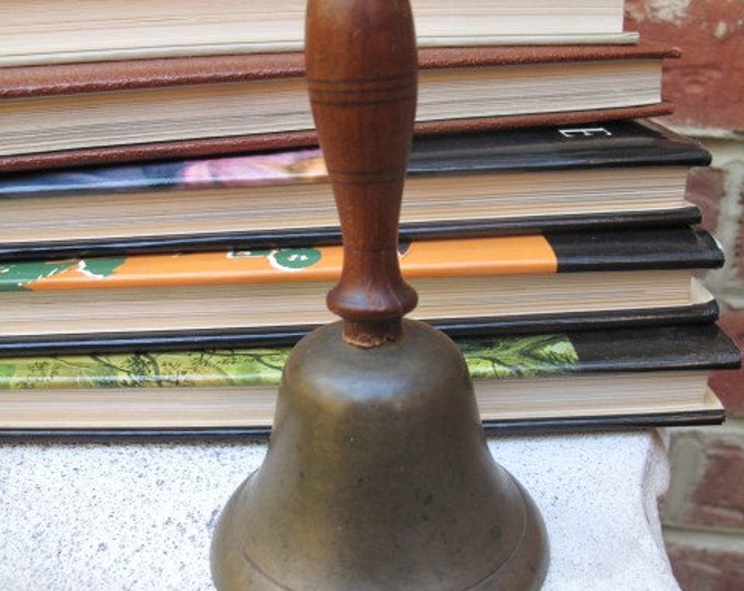Vintage School Bell / Small Solid Brass School House Bell / Teachers ...