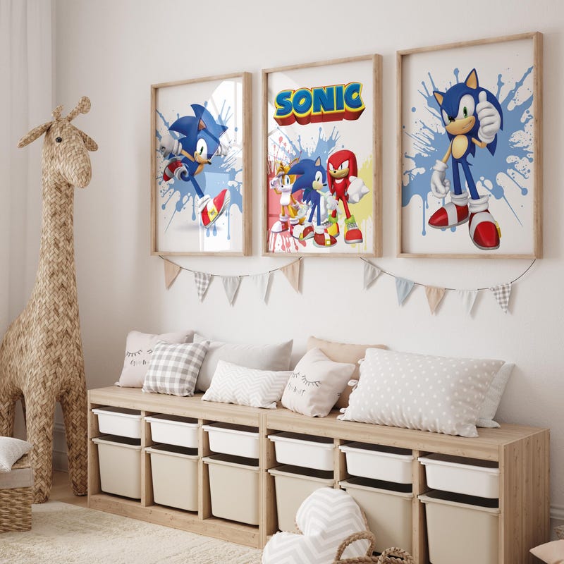 Retro Sonic Game Posters - Etsy